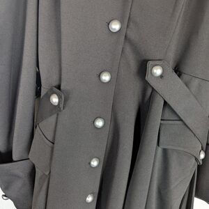 Hot Topic | Jackets & Coats | Elegant Black Highlow Coat Dress Silver ...